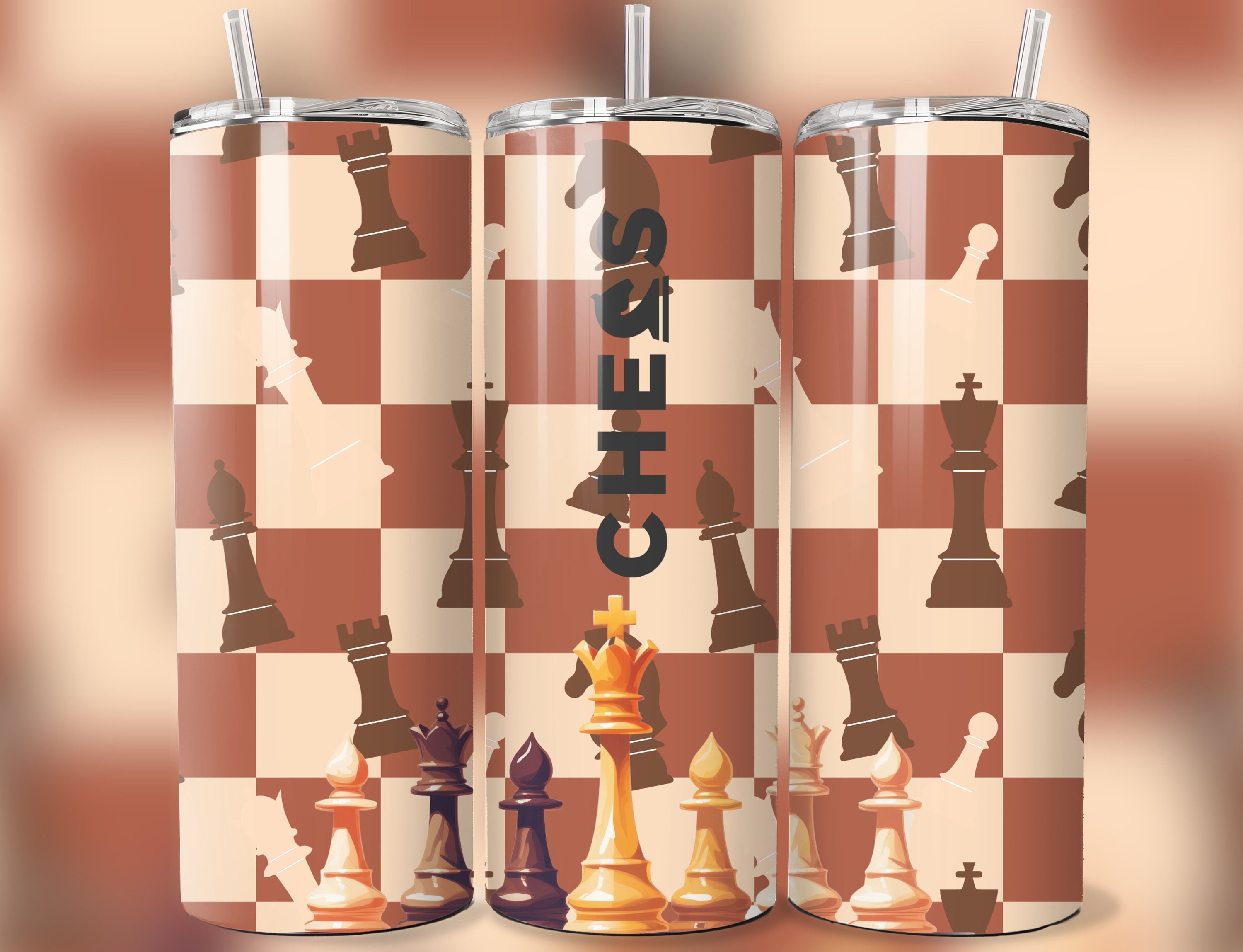 Chess 20 Oz Skinny Tumbler Sublimation Design Digital Download Chess ...