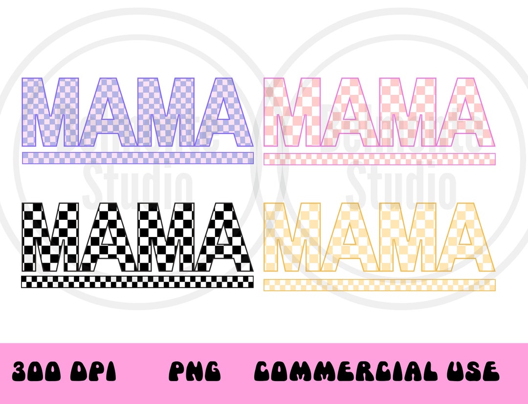 Checkered Retro Mama, Mama Checkered, Momshirt Png, Momlife Png Design ...