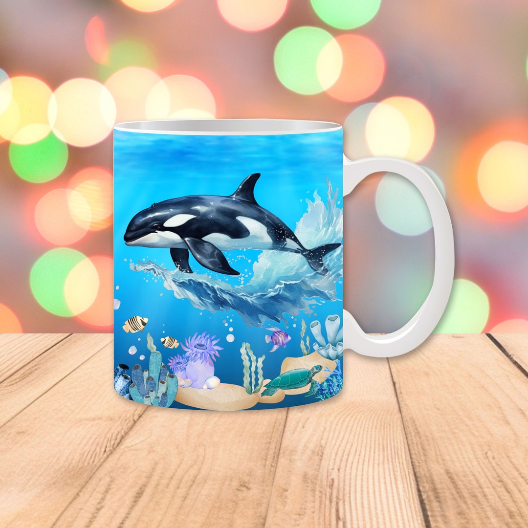 Orca Whale 11 Oz 15 Mug Sublimation Design Digital Download PNG Orca ...