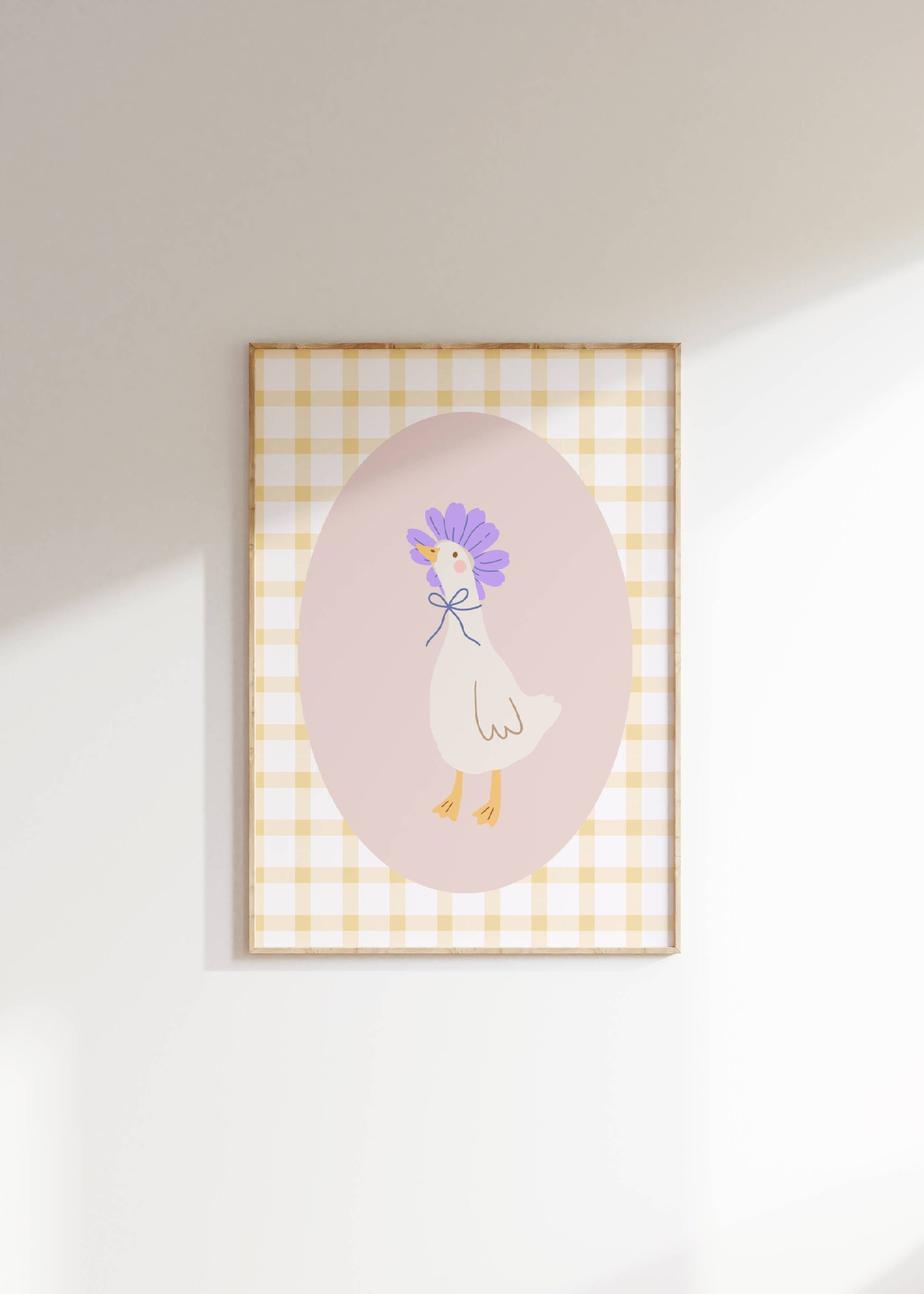 Silly Goose Wall Art, Cute Goose Poster, Nursery Decor, Farm Animal ...