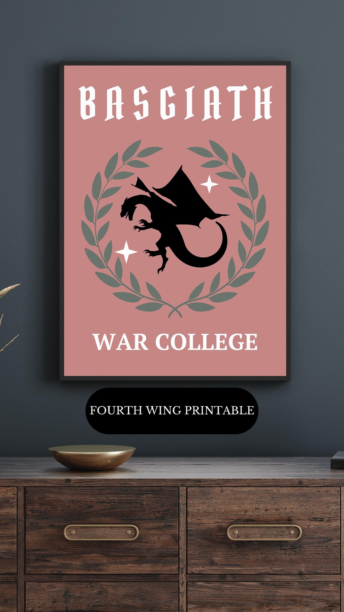Print Fourth Wing Poster Basgiath College Print Booktok Poster - Etsy