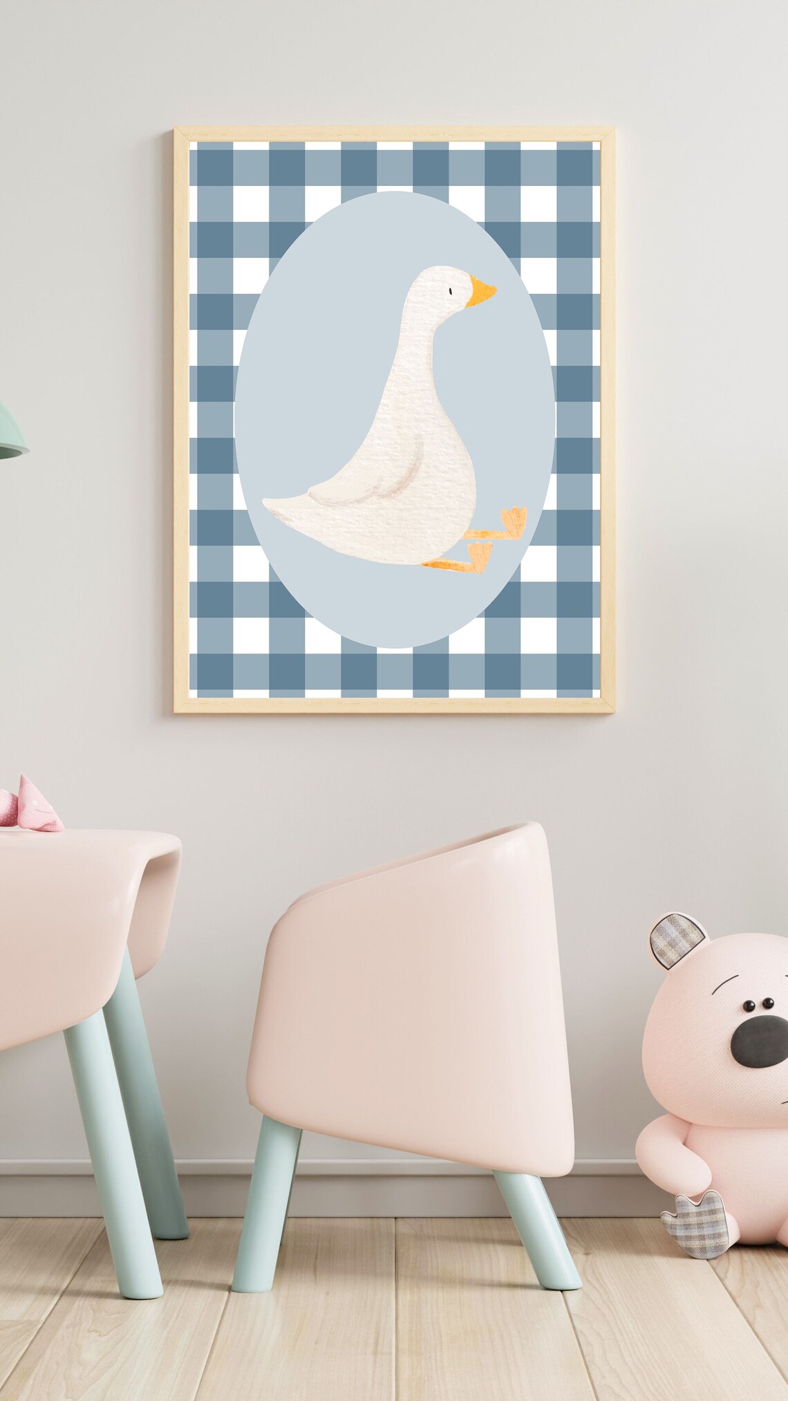 Silly Goose Wall Art, Cute Goose Poster, Nursery Decor, Farm Animal ...