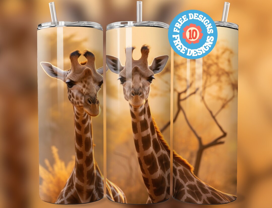 Giraffe 20 Oz Skinny Tumbler Sublimation Design Digital Download PNG ...