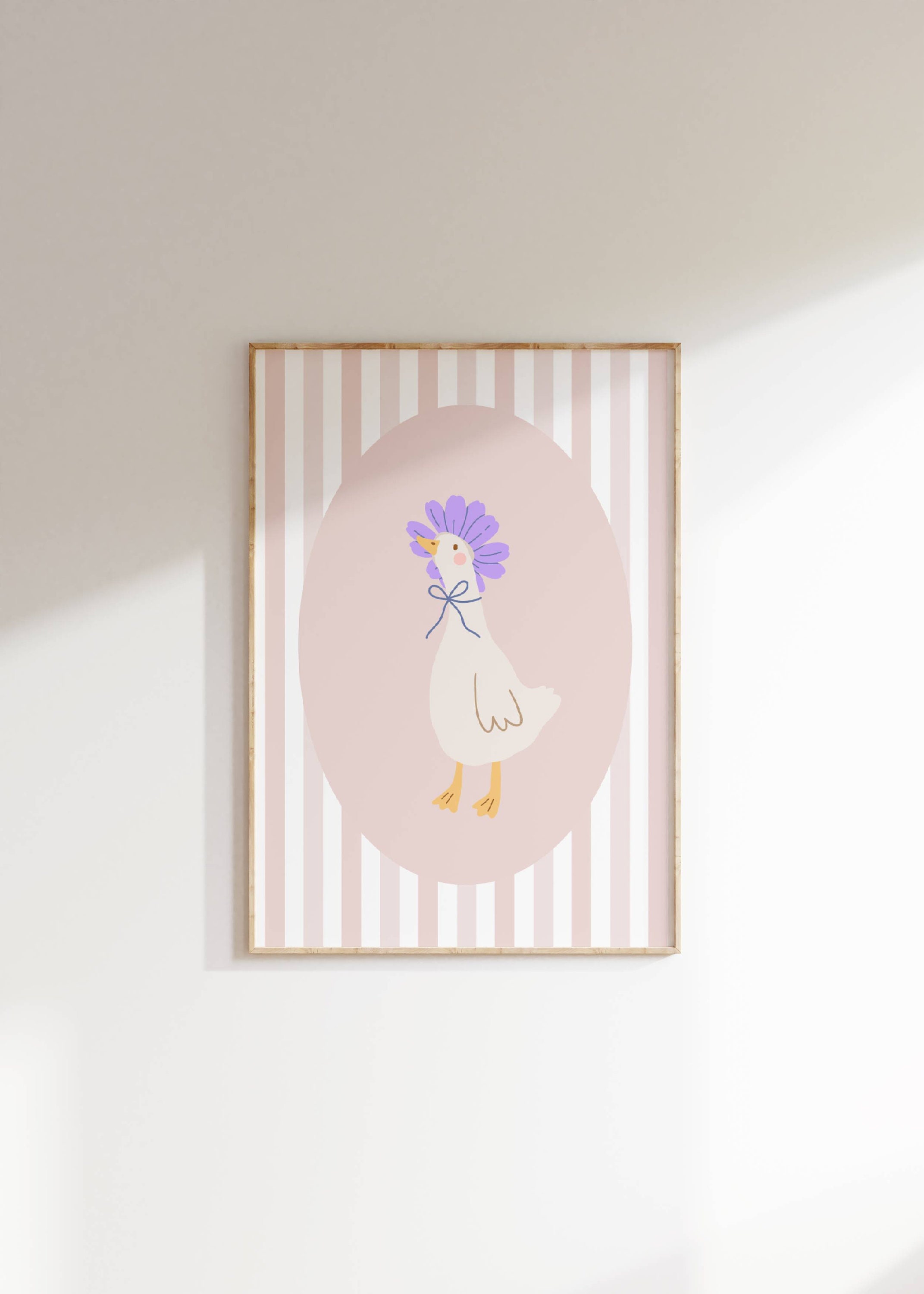 Silly Goose Wall Art, Cute Goose Poster, Nursery Decor, Farm Animal ...