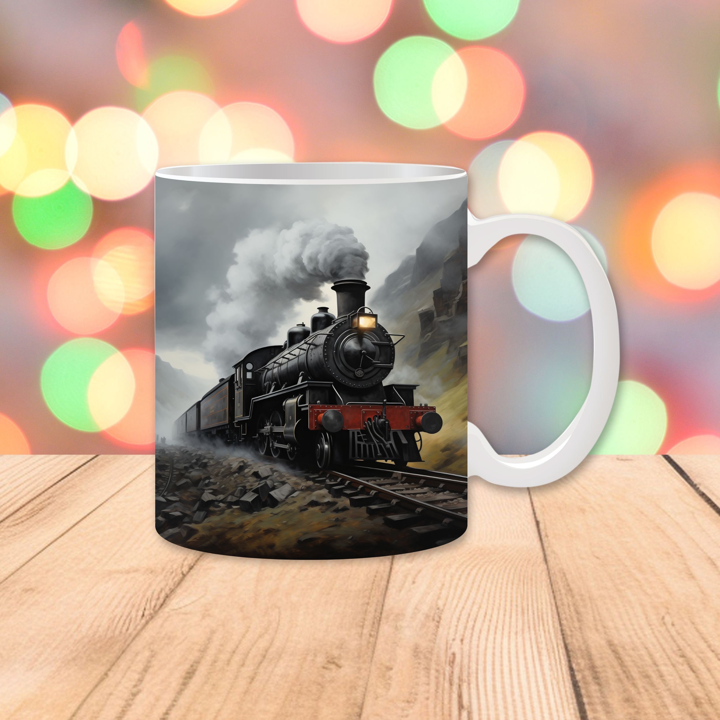 Steam Train 11 Oz 15 Mug Sublimation Design Digital Download PNG Train ...