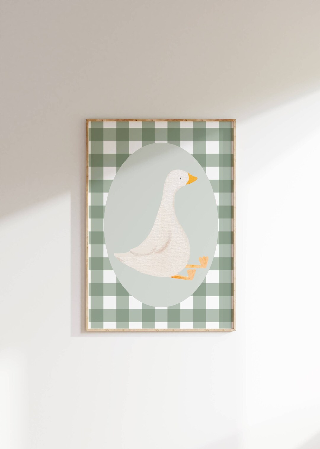 Silly Goose Wall Art, Cute Goose Poster, Nursery Decor, Farm Animal ...