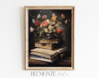 Moody Spring Wall Art Book Print Spring Print Spring Decor Dark ...