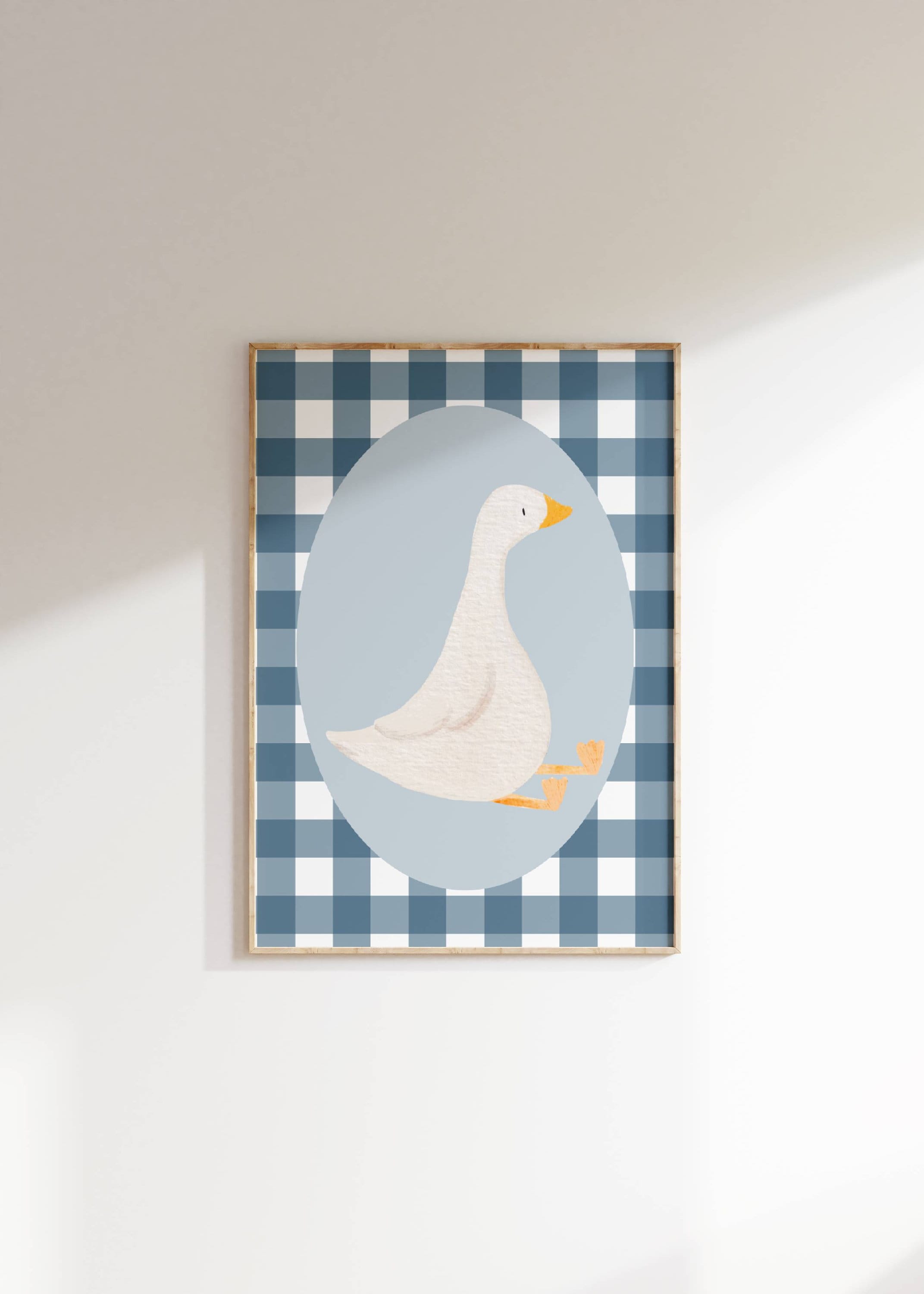 Silly Goose Wall Art, Cute Goose Poster, Nursery Decor, Farm Animal ...