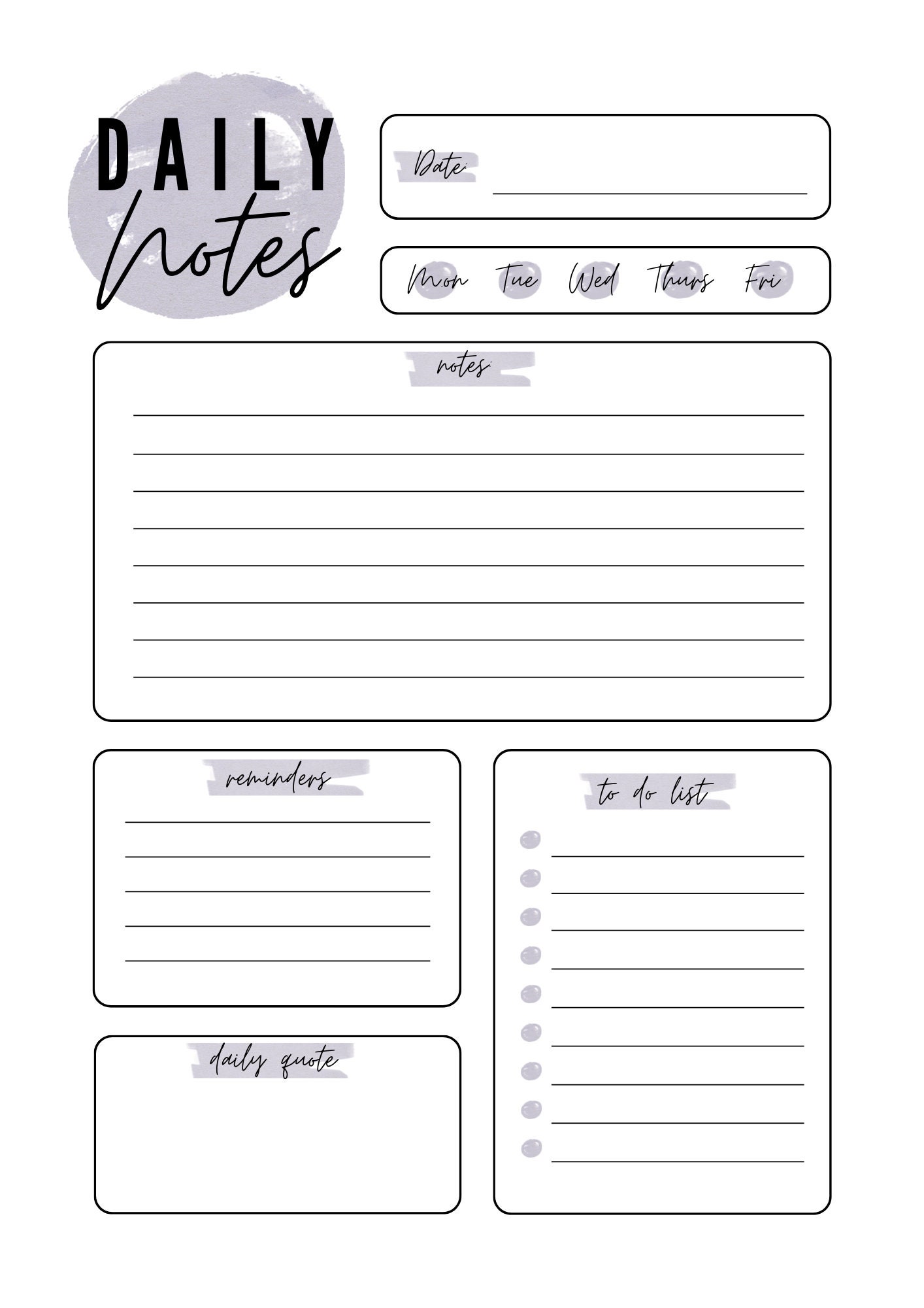 Printable Daily Planner to Do List Reminders Daily Quotes - Etsy