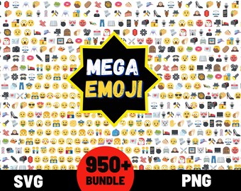 Silhouette Emoji File - Etsy