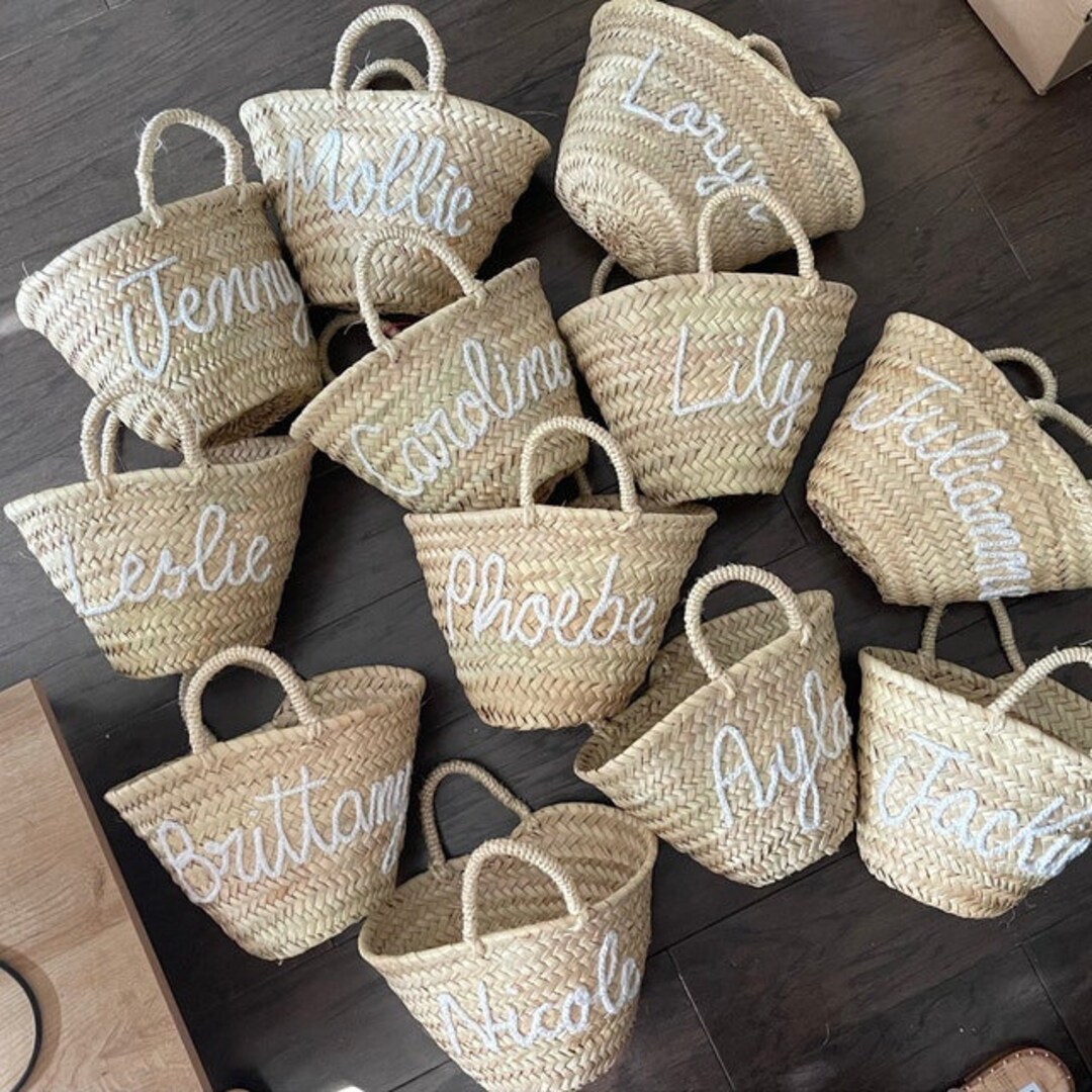 60% OFF SALLE Monogrammed Bag , Straw Bag, Personalized Bag, Customized ...