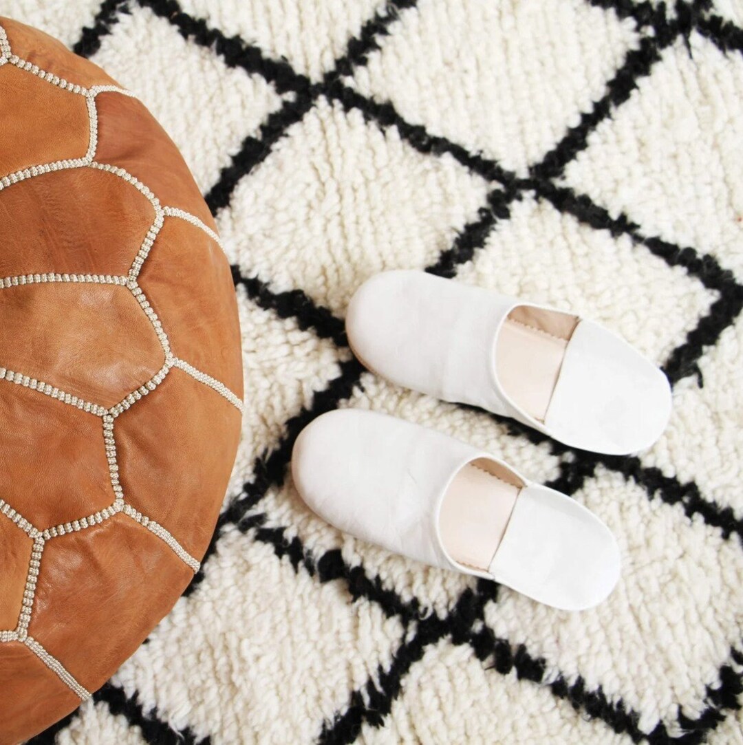 LEATHER SLIPPERS MOROCCO Shoes Leather Unisex Babouches Babouche Shoes ...