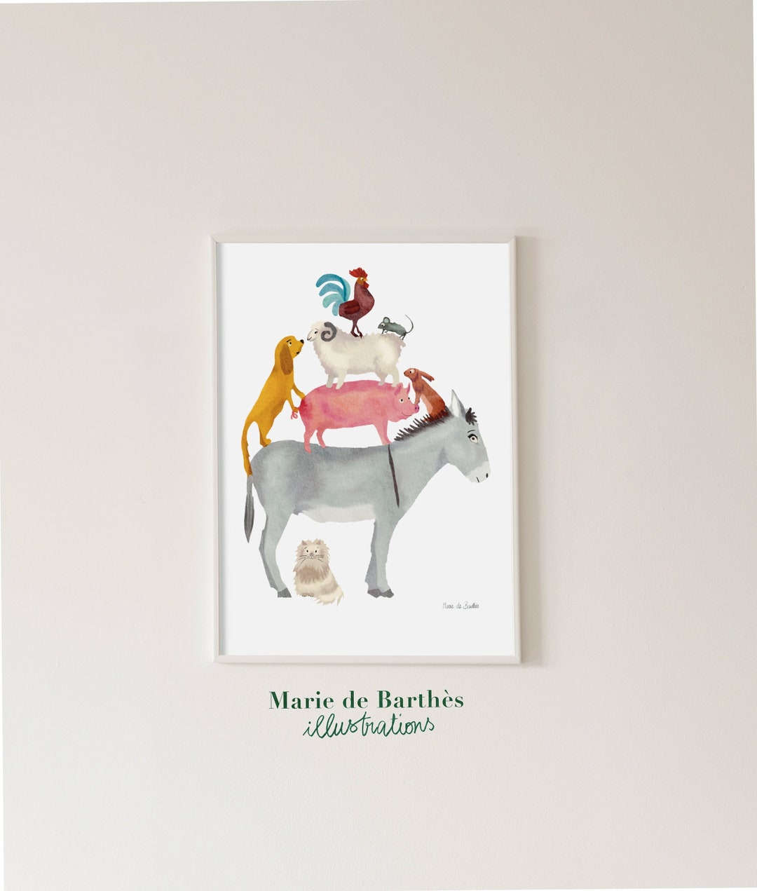 Poster "animal Pyramid" - for a Kid's Room or Playroom - Decorative and ...