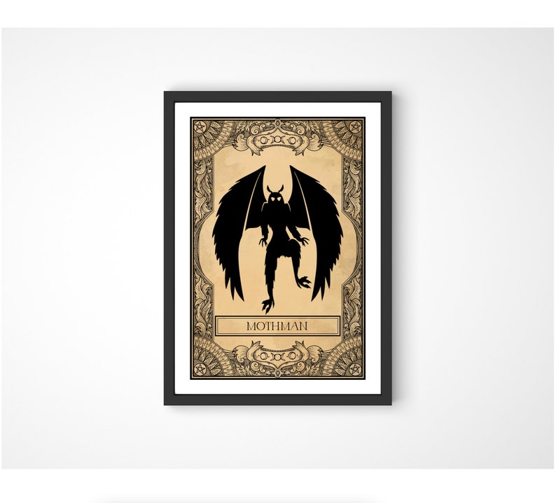 Mothman - Digital - Mythical Creature Tarot Art - Etsy