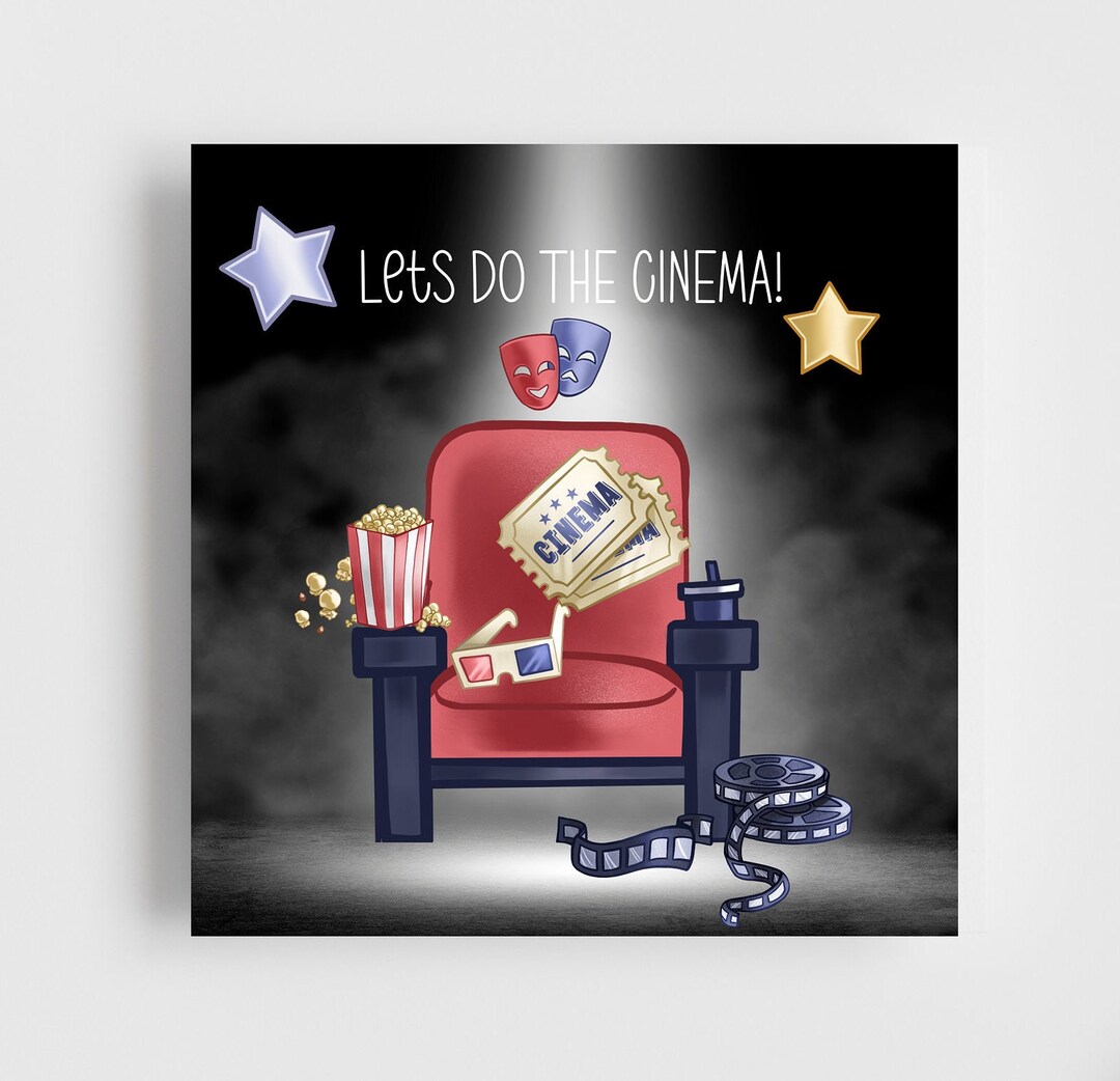 Lets Do the Cinema Card Cinema Pictures Movies See a Film Blockbuster ...