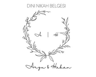 Dini Nikah Belgesi PDF Printable - Etsy.de