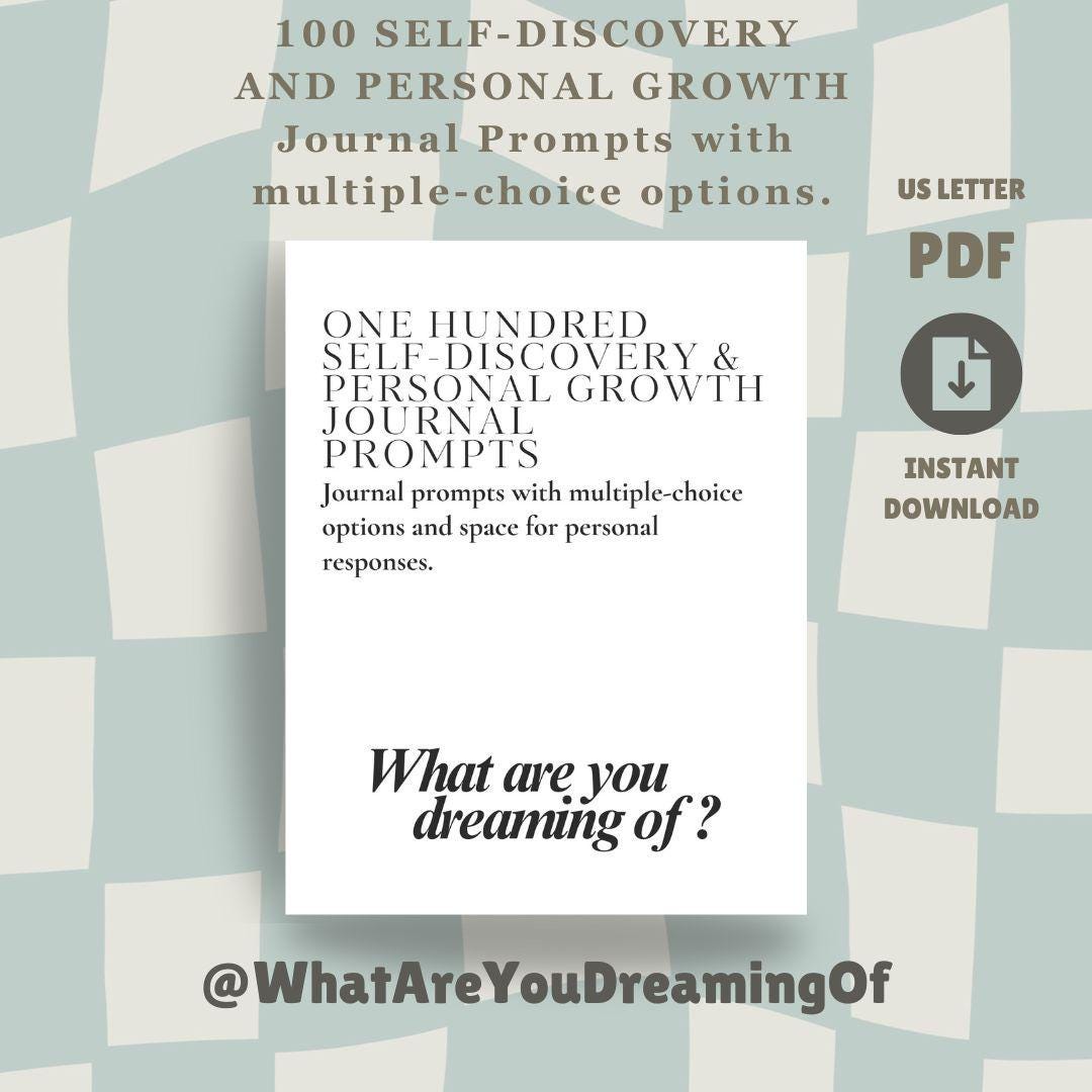 100 Self-discovery and Personal Growth Journal Prompts With Multiple ...