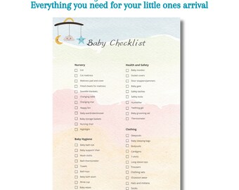 Baby Essentials Checklist Printable Pink Newborn Essentials Nursery ...