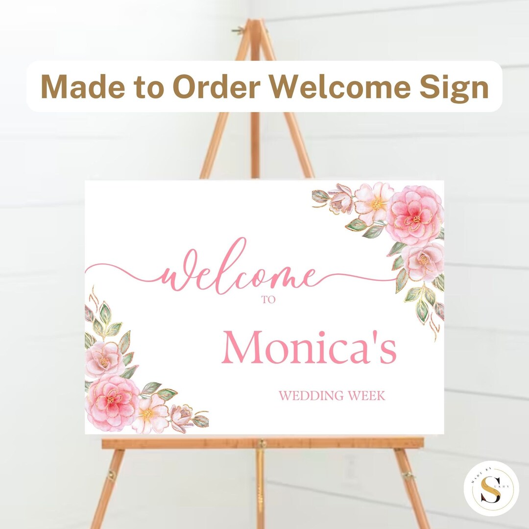 Made to Order Wedding Welcome Sign Print at Home, Printable Welcome ...