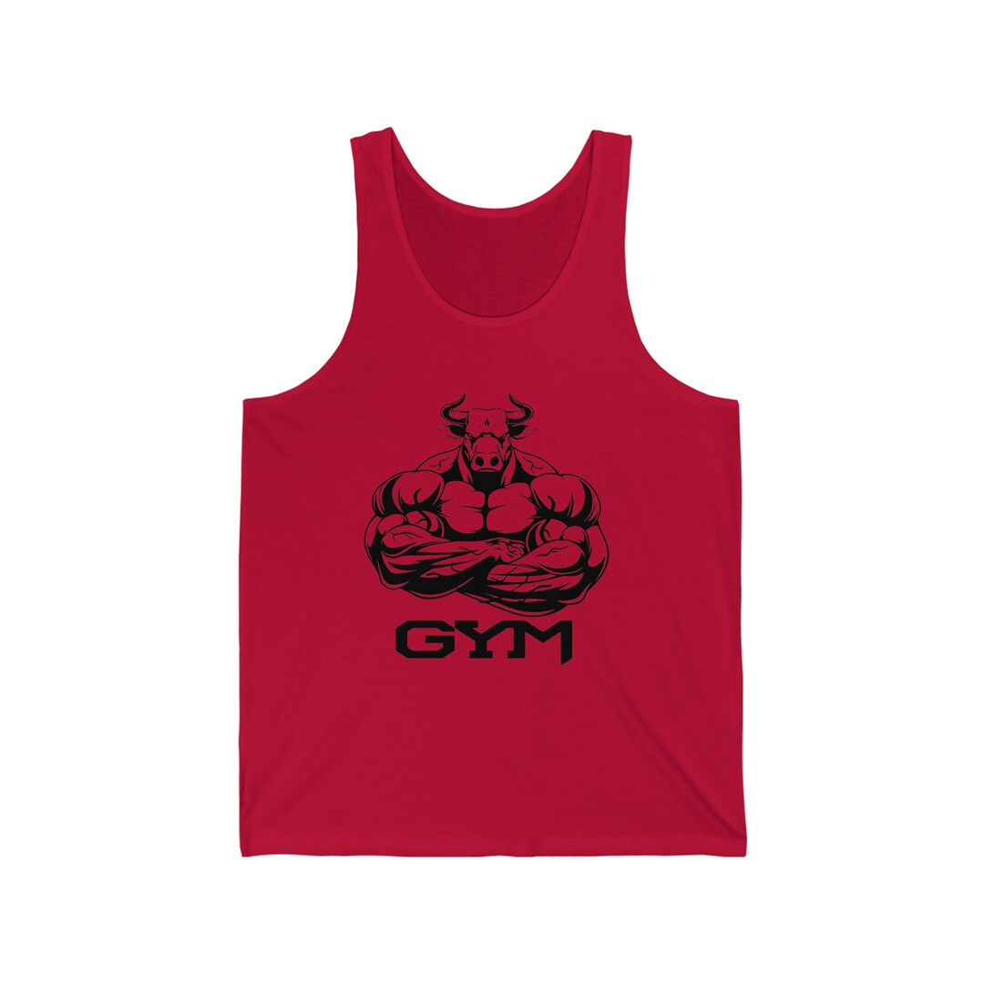 Gym Tee Workout Attire Bull Toro Tank Top - Etsy