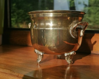 Brass Cauldron Planter - Etsy
