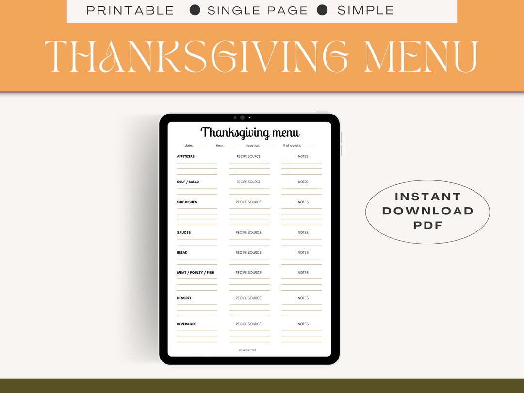 Thanksgiving Menu List, Menu Planning, Thanksgiving Party Planning ...