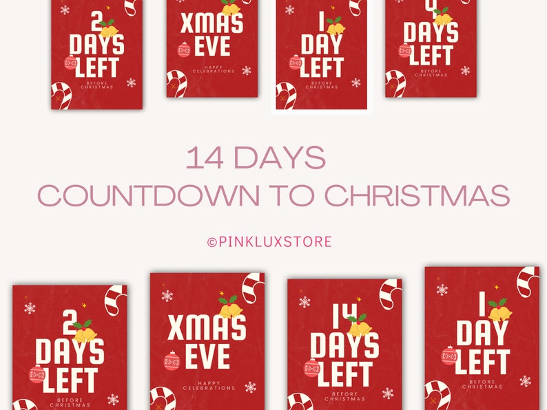 Printable Christmas Countdown, December 25th (digital Download) - Etsy
