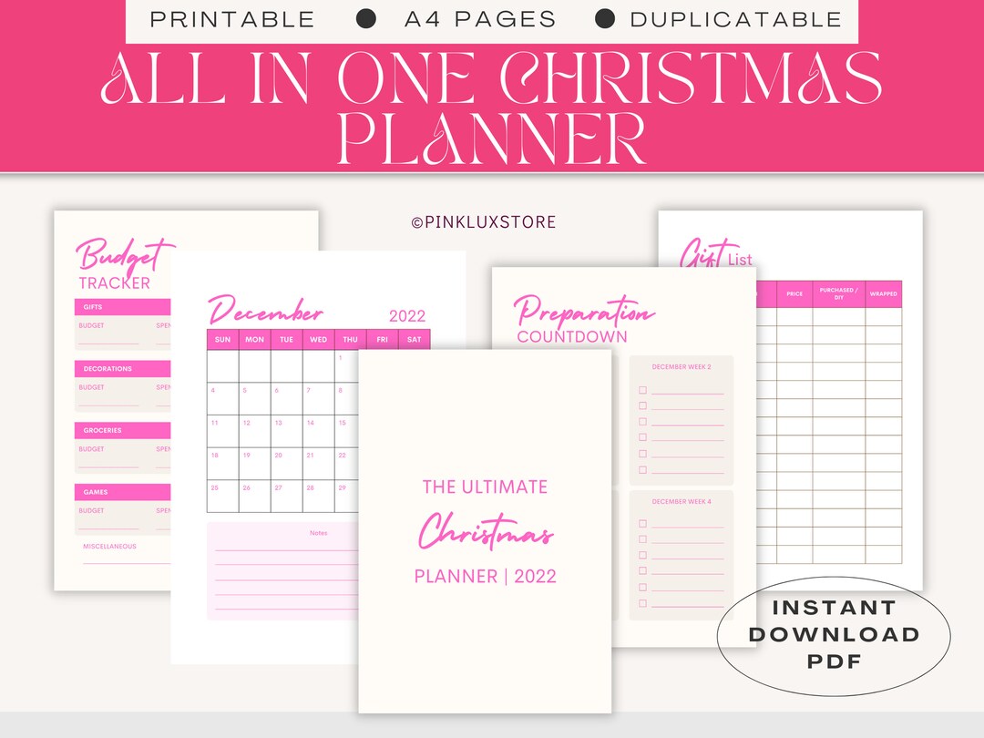 All in One Christmas Bundle Planner, Bundle Christmas Planner for ...