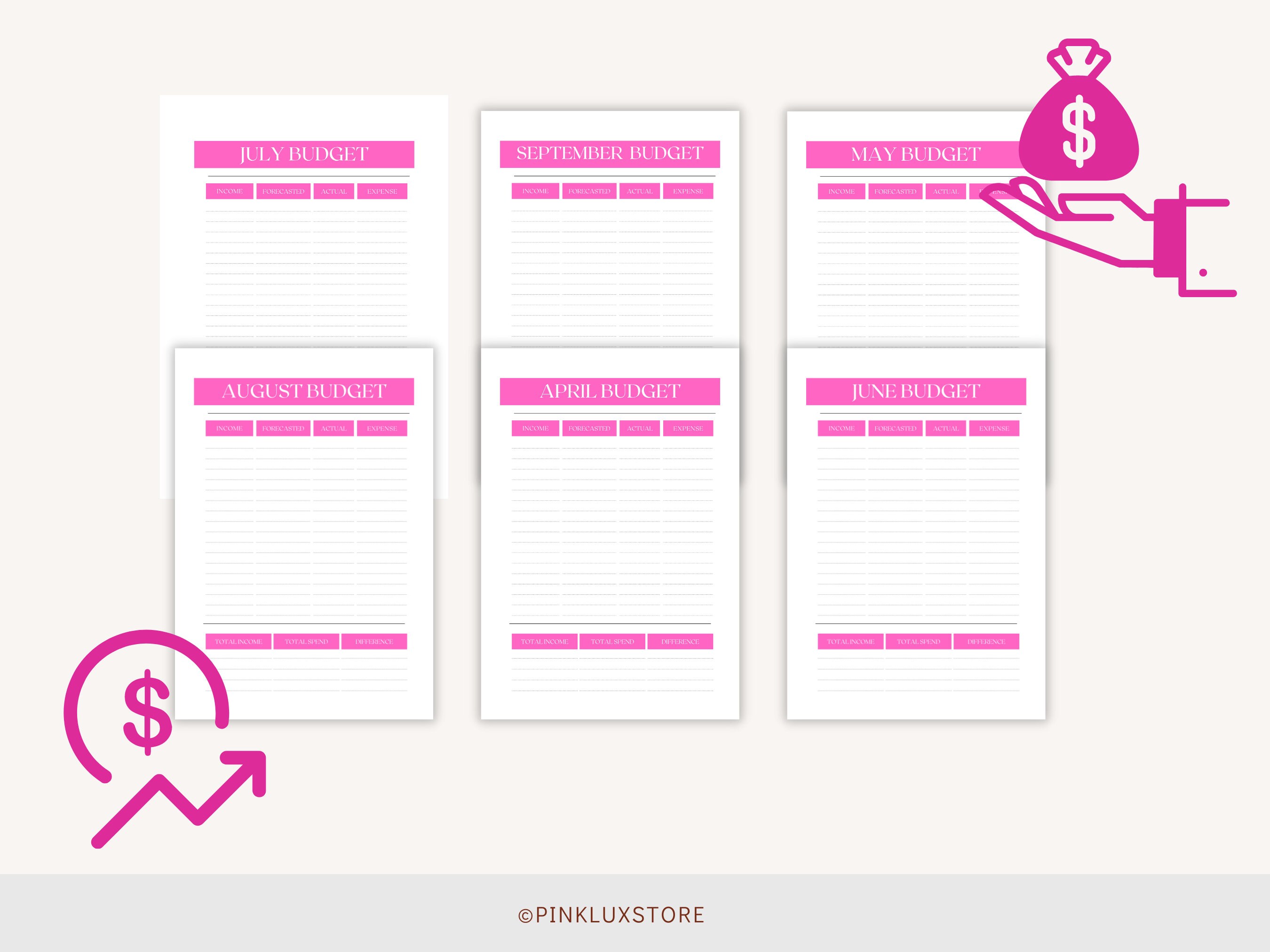 Downloadable Income Budget Planner, Income Tracker for Business and ...