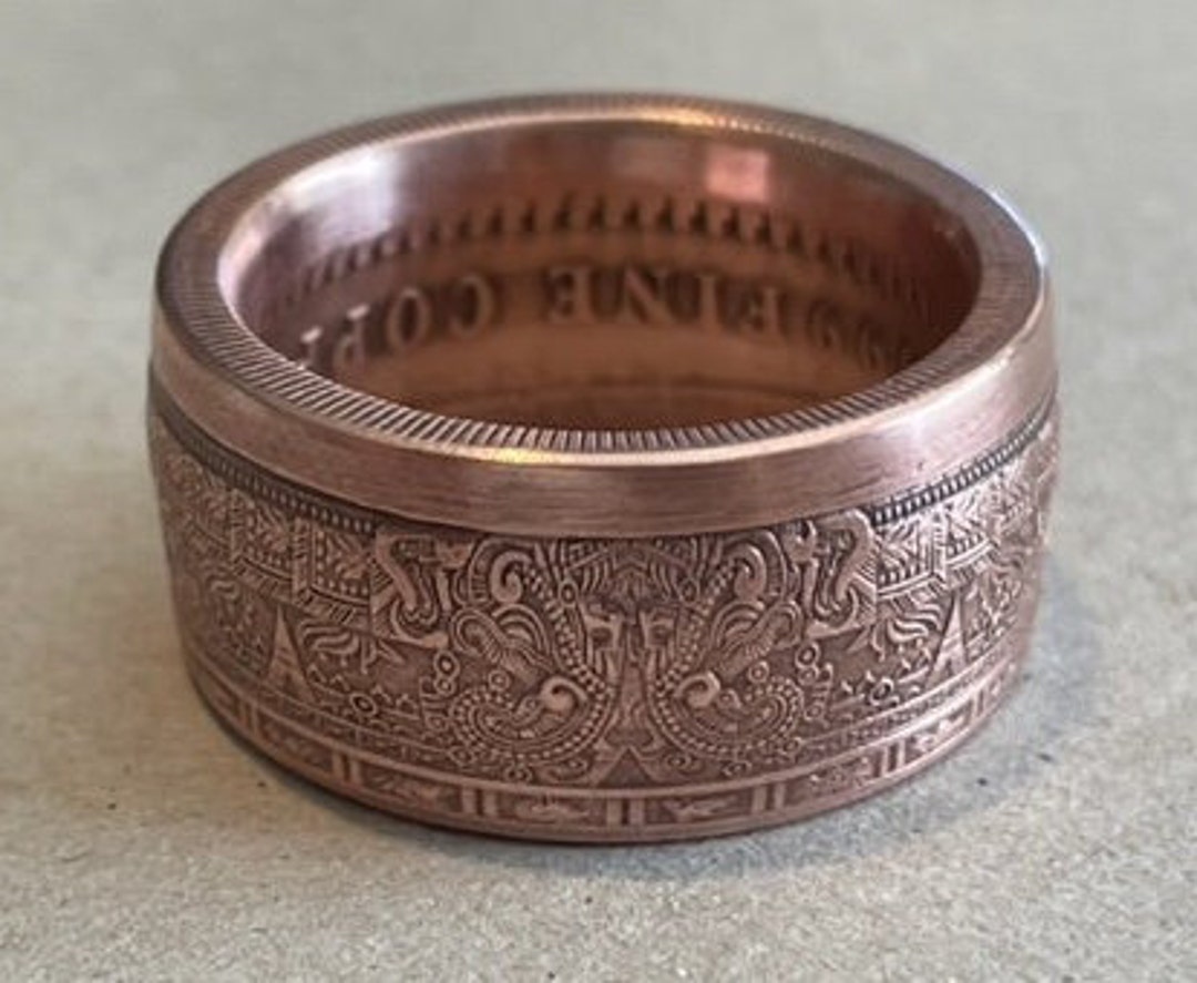 Aztec Calendar Copper Coin Ring - Etsy