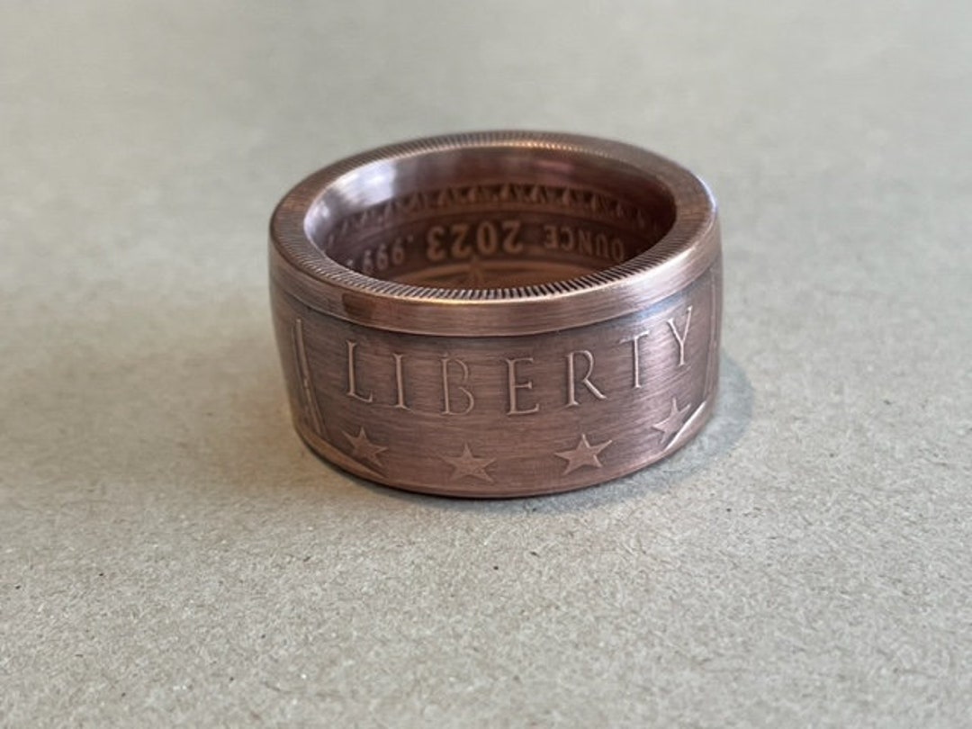 Liberty or Death Copper Coin Ring - Etsy