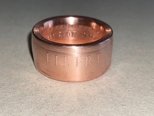 Liberty or Death Copper Coin Ring - Etsy