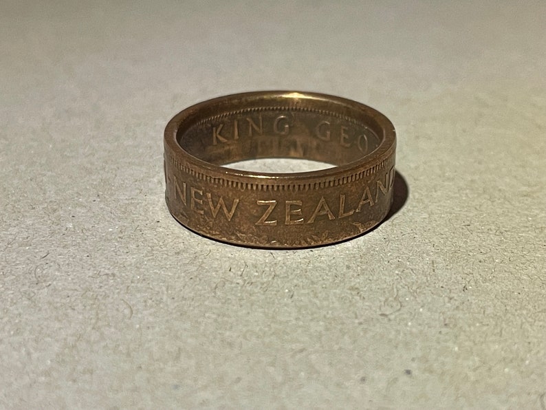 New Zealand Penny Coin Ring, Bronze - Etsy
