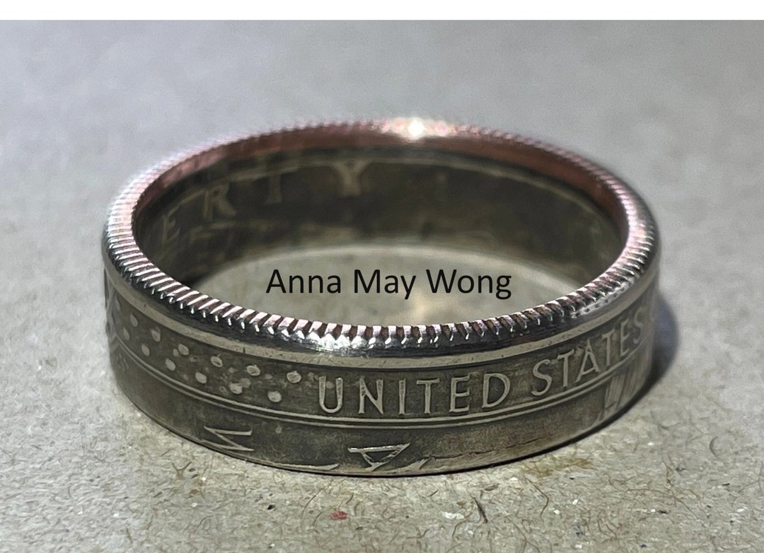 2022 US Quarter Coin Ring or Heart Charm, Anna May Wong, Maya Angelou ...