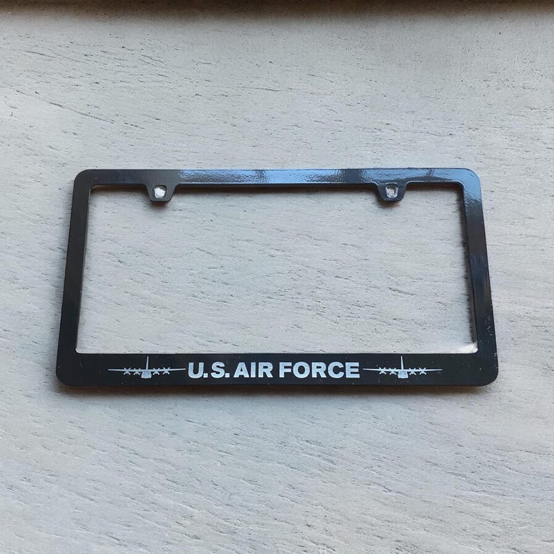 US Air Force License Plate Frame Cover Military Car Accessories Veteran ...