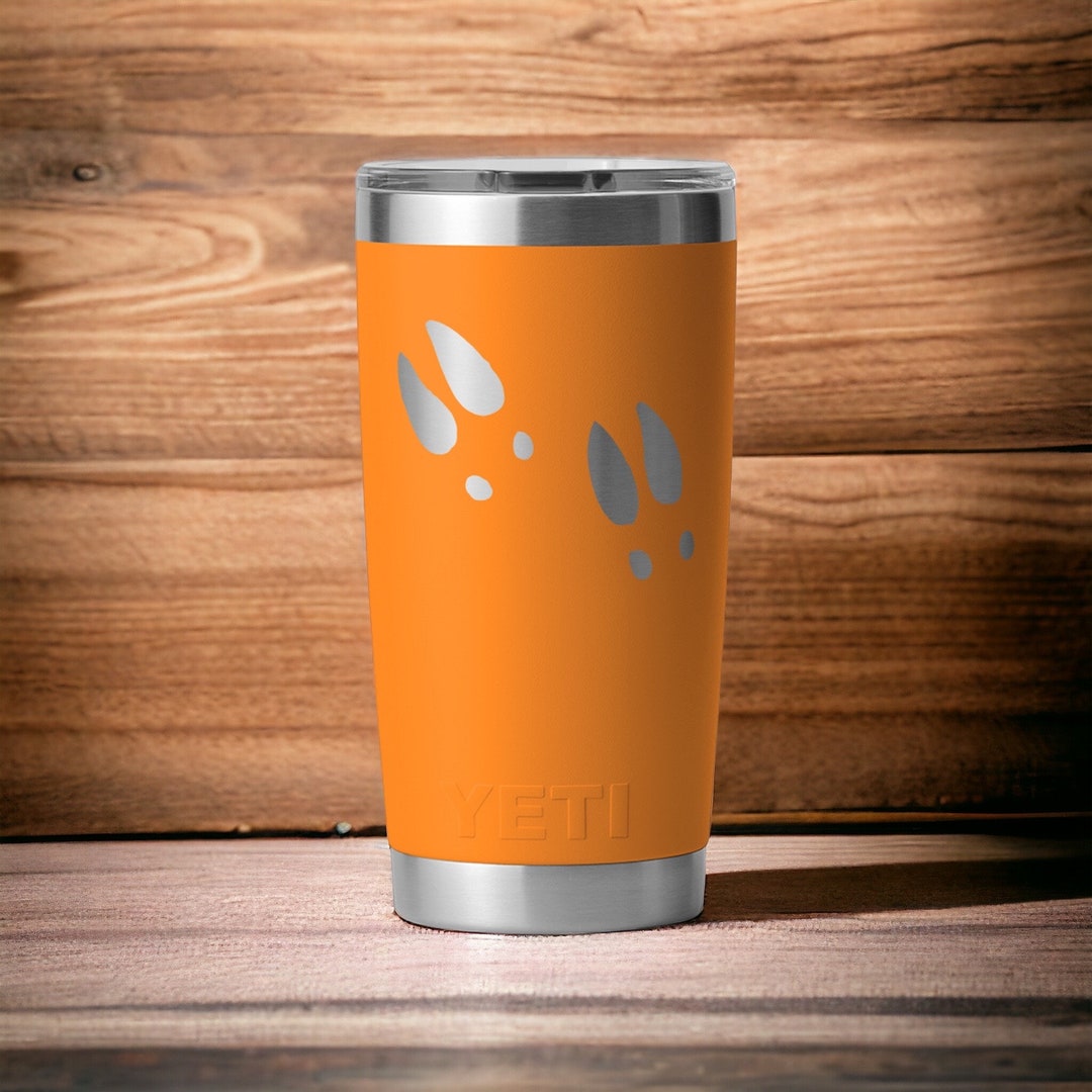 Custom Engraved Yeti 20oz Tumbler Deer Track Design Personalized ...