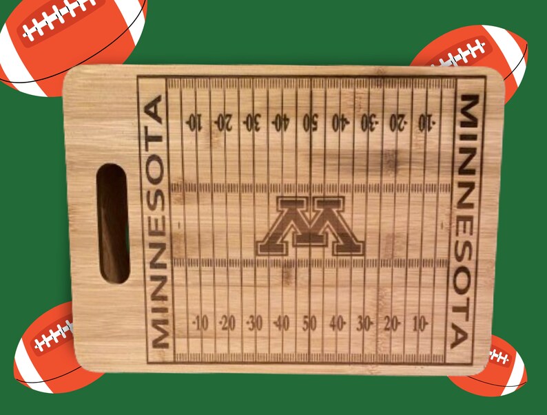 Personalized Football Field Cutting Board, Sports Gifts for Him ...