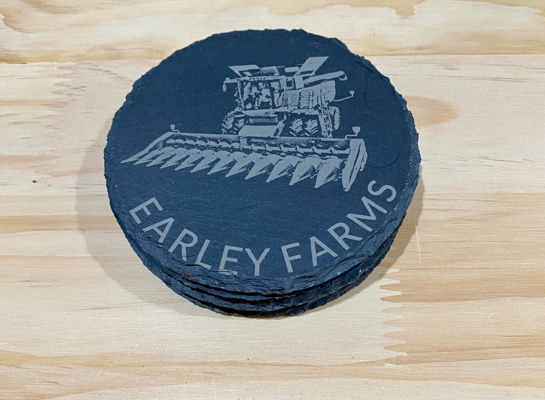 Custom Tractor Farm Coasters Personalized Gift for Farmers Set of 4 ...