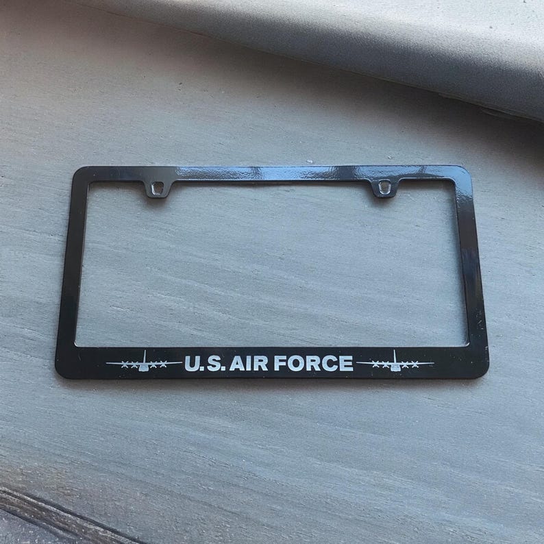 US Air Force License Plate Frame Cover Military Car Accessories Veteran ...