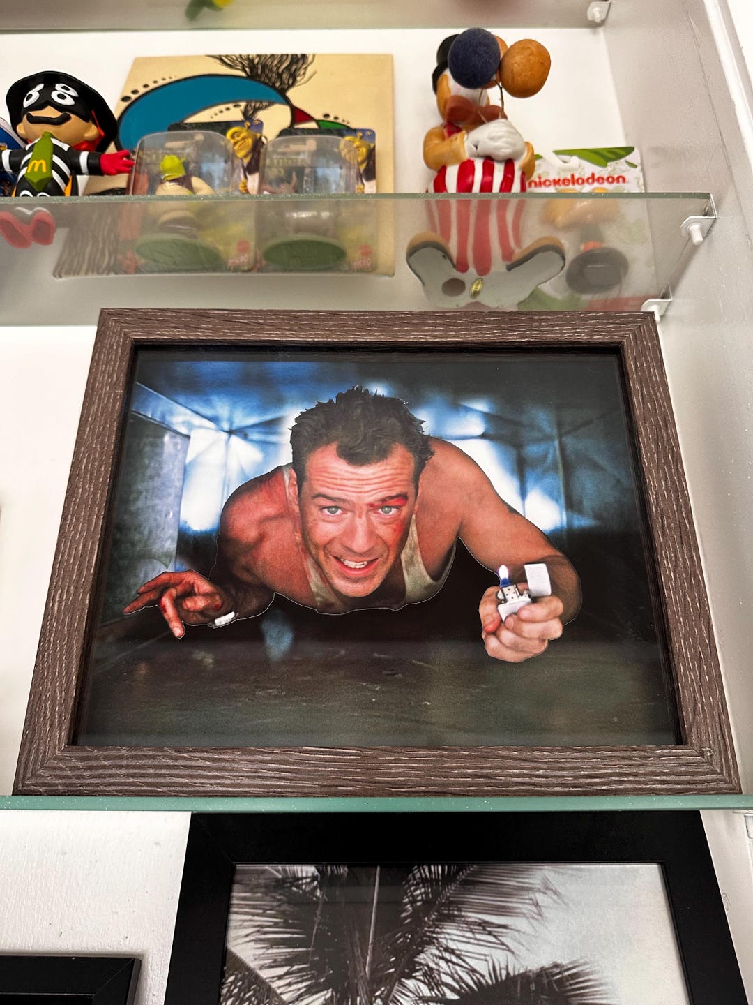 Die Hard Movie Wall Art. John Mcclane Bruce Willis Vent Scene 3D Art ...
