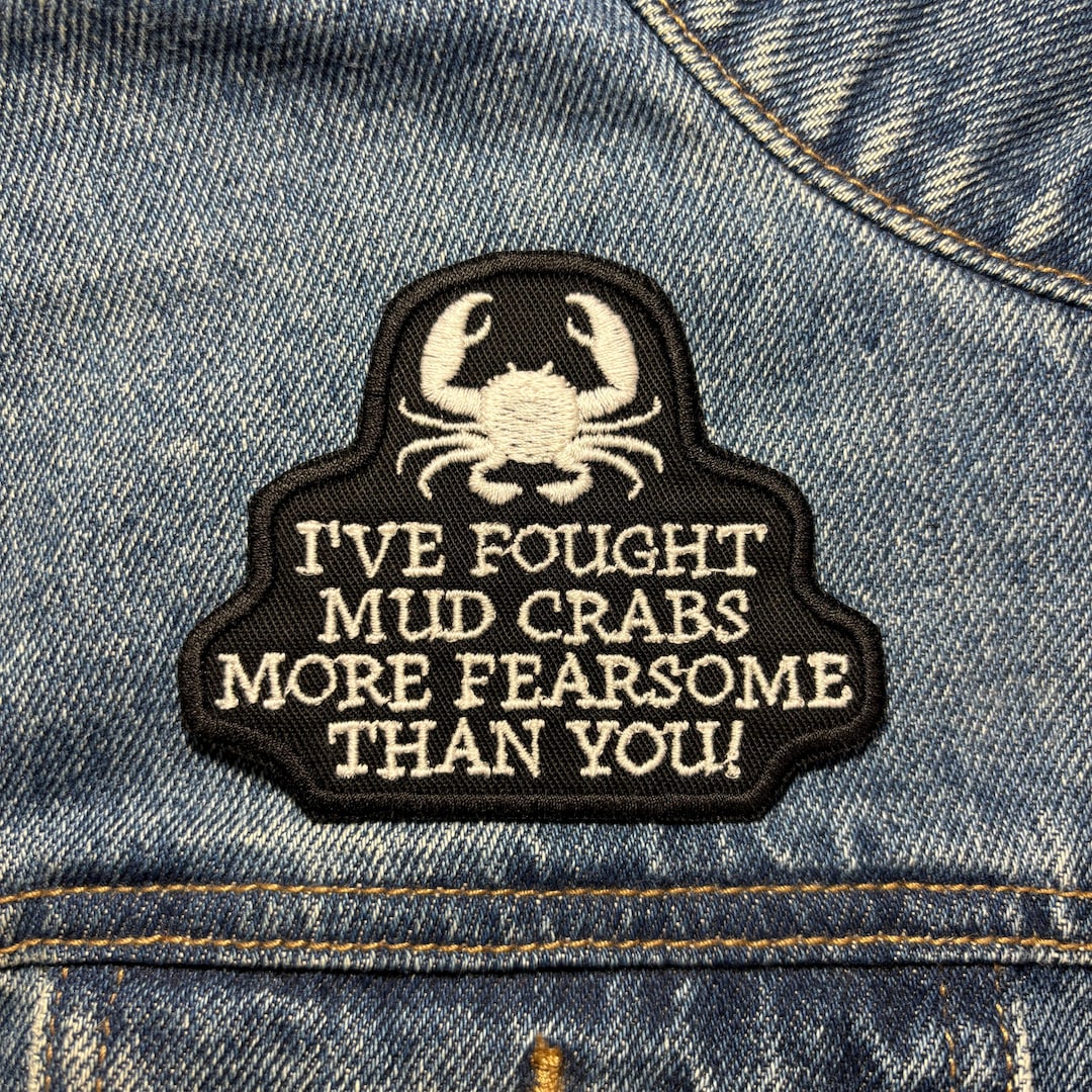 Mud Crabs Embroidered Patch. Gaming Inspired Patches. Iron on Backing ...