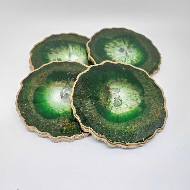 Epoxy Resin Coasters each Order is a Pair 2 Individual Coasters of the ...