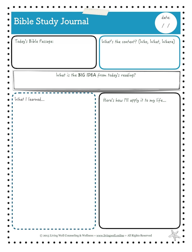 Printable Bible Study Journal: Bible Study Journal and Bible Notebook ...