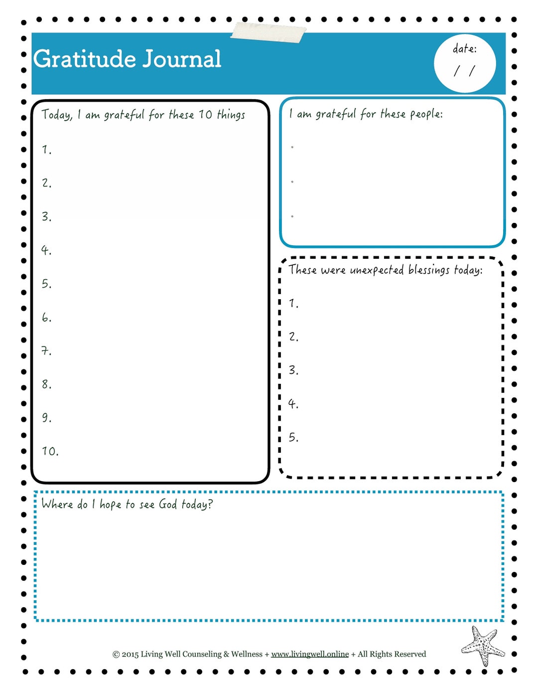 Digital Gratitude Journal, Printable Gratitude Journal, Daily ...