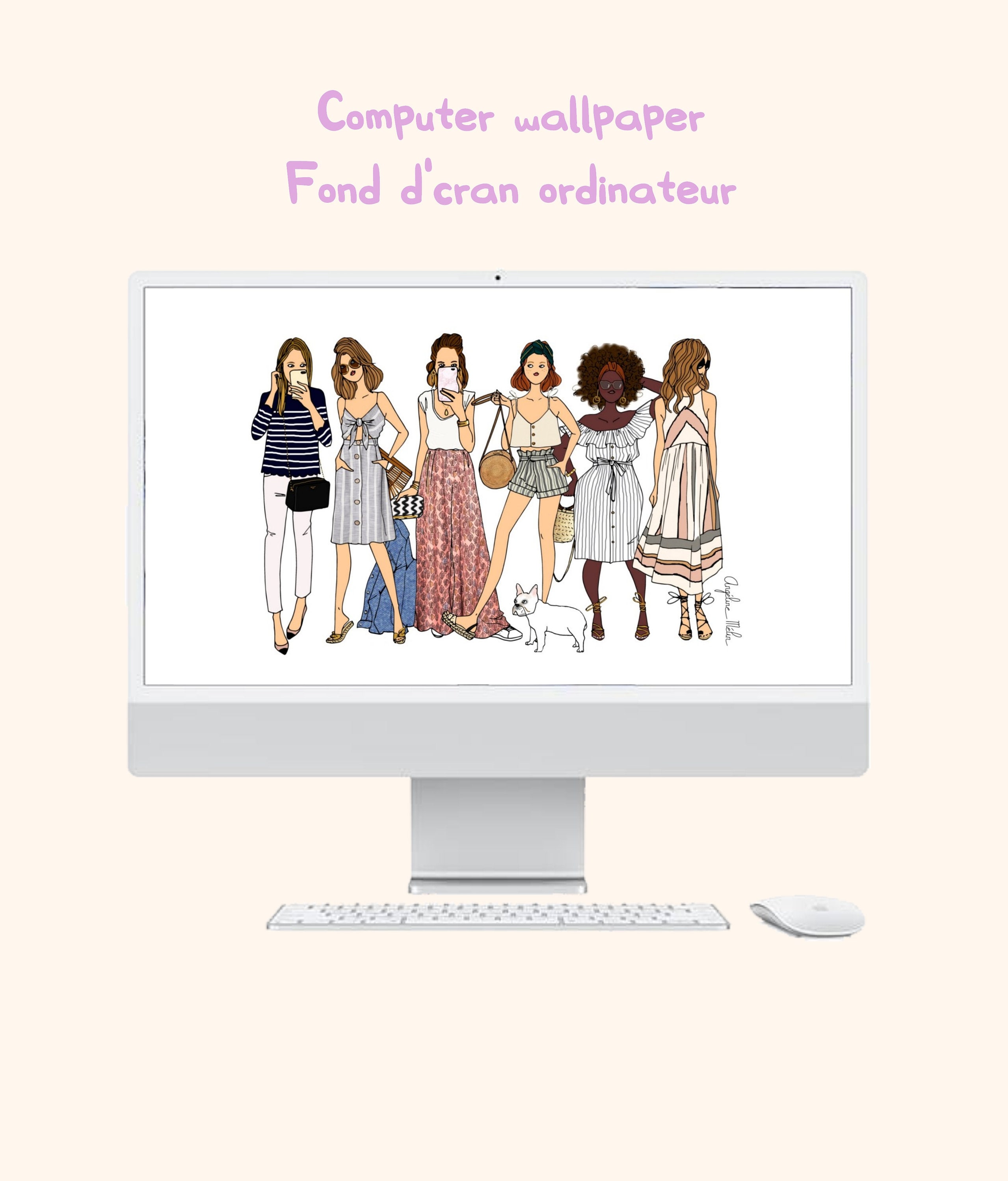 Computer Wallpaper Women - Etsy