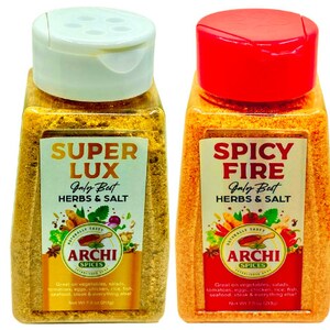 Archi Spices Duo, 15oz, Super Lux 7.5oz & Spicy Fire, Natural Seasoning ...
