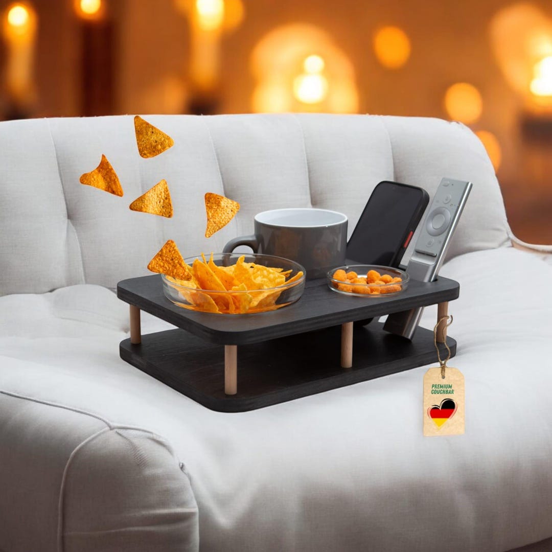 YOLO Coffee Bar in Black With 2 Glass Bowls | PERSONALIZABLE Mini Snack ...