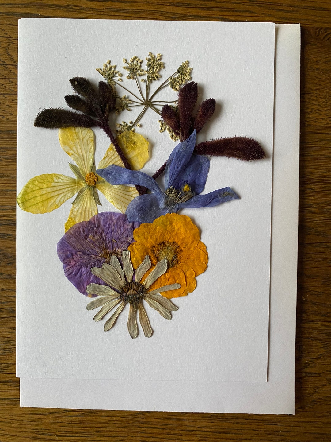 Dried Pressed Flower Cards - Etsy