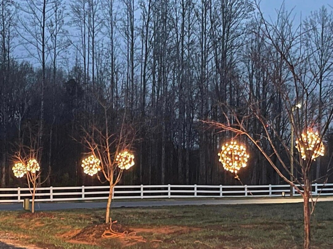 12 Outdoor Incandescent Christmas Light Ball Electric Powered Lighted ...