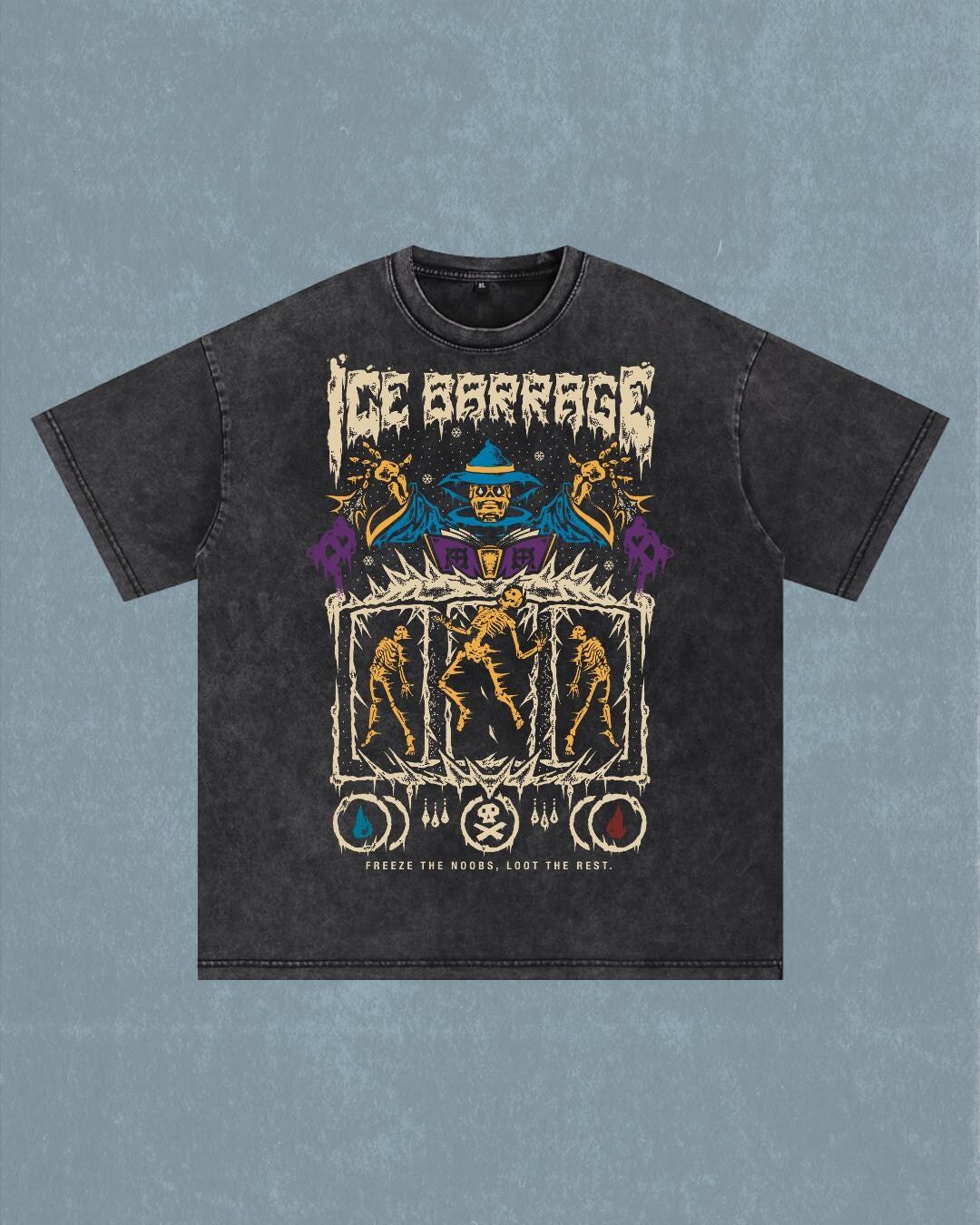 OSRS Barrage | Oversize T-shirt | Acid Wash | Old School Runescape for ...